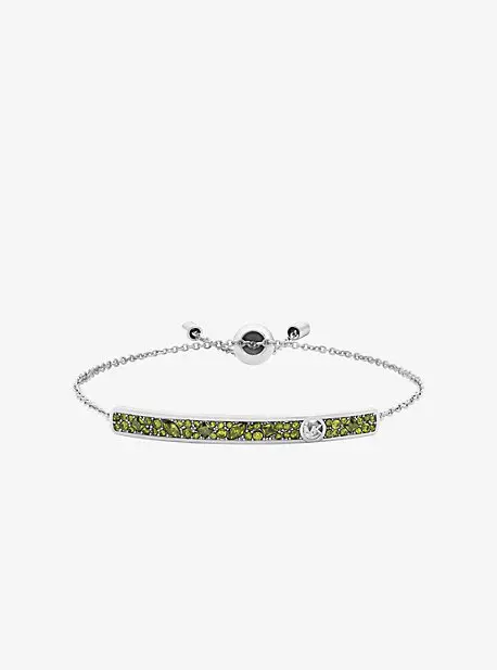 Michael Kors Pavé Bar Slider Bracelet - Silver