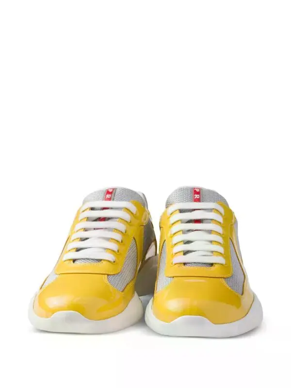 Prada America's Cup Patent-leather Sneakers - Yellow