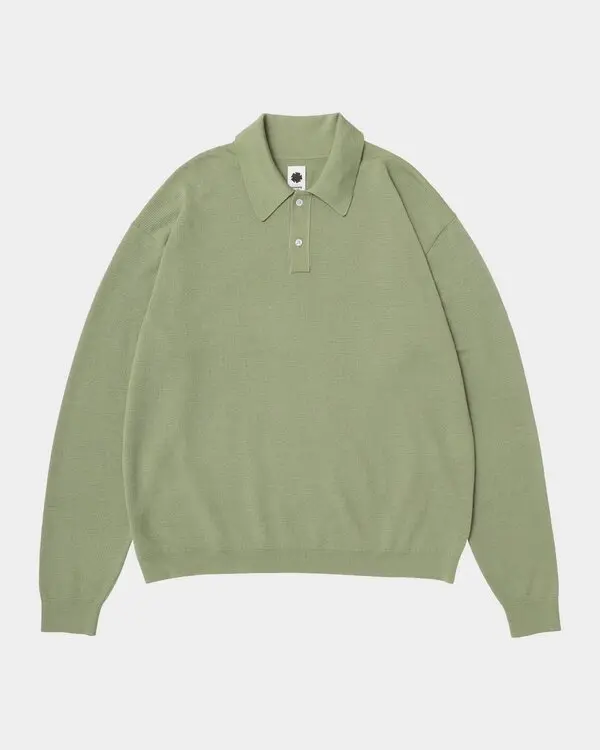 VOWELS Lightweight Knit Sweater - Faded Lime