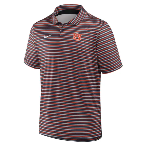 Nike Auburn Tour Stripe Dri-fit College Polo - Blue