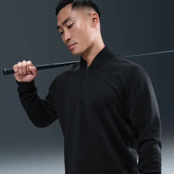 Nike Velocity Therma-fit 1/2-zip Golf Top - Black
