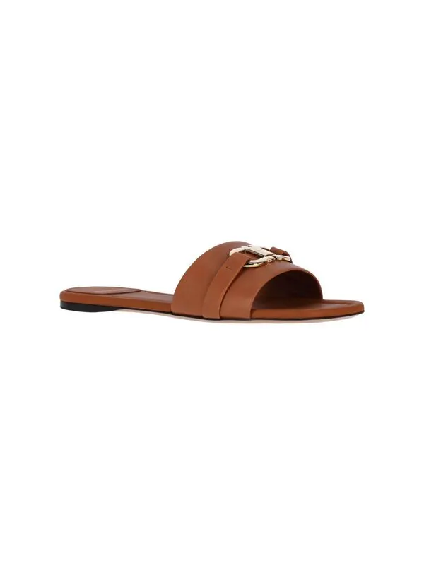 FERRAGAMO Gancini Sandals - Brown