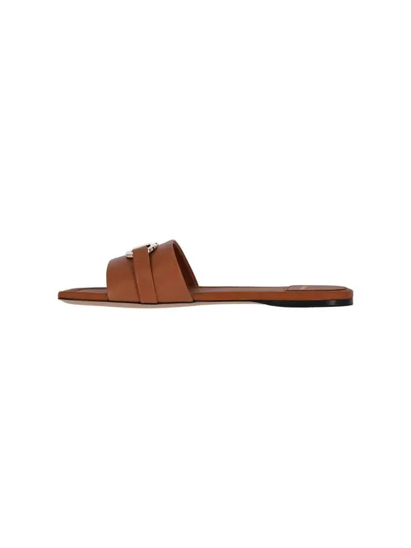 FERRAGAMO Gancini Sandals - Brown