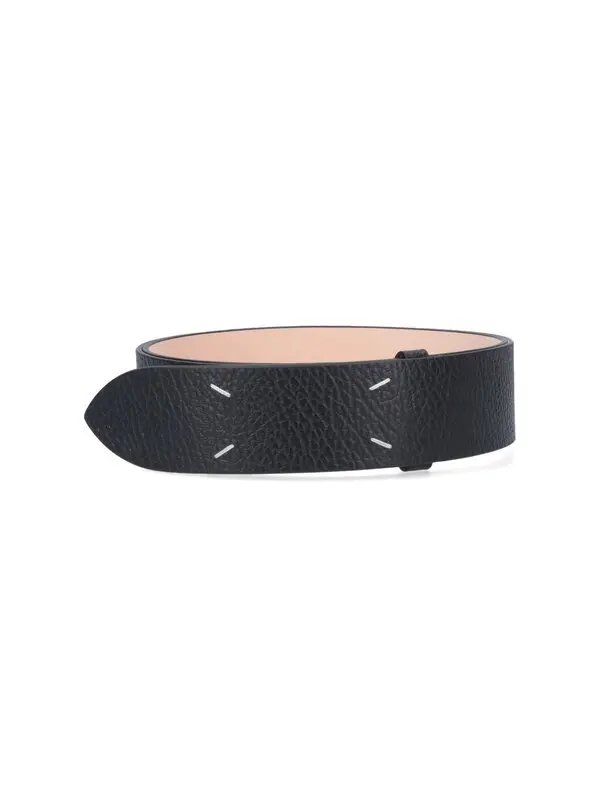 MAISON MARGIELA Four Stitches Leather Belt - Black