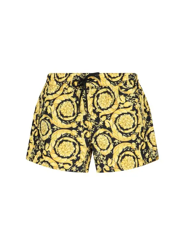 Versace Barocco Print Swimming Shorts - Gold