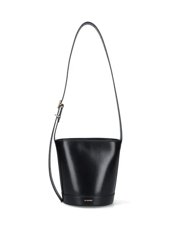 JIL SANDER Cannolo Bucket Bag - Black