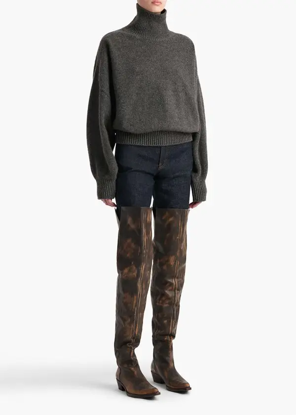 Khaite Willem Cashmere Sweater - Stone