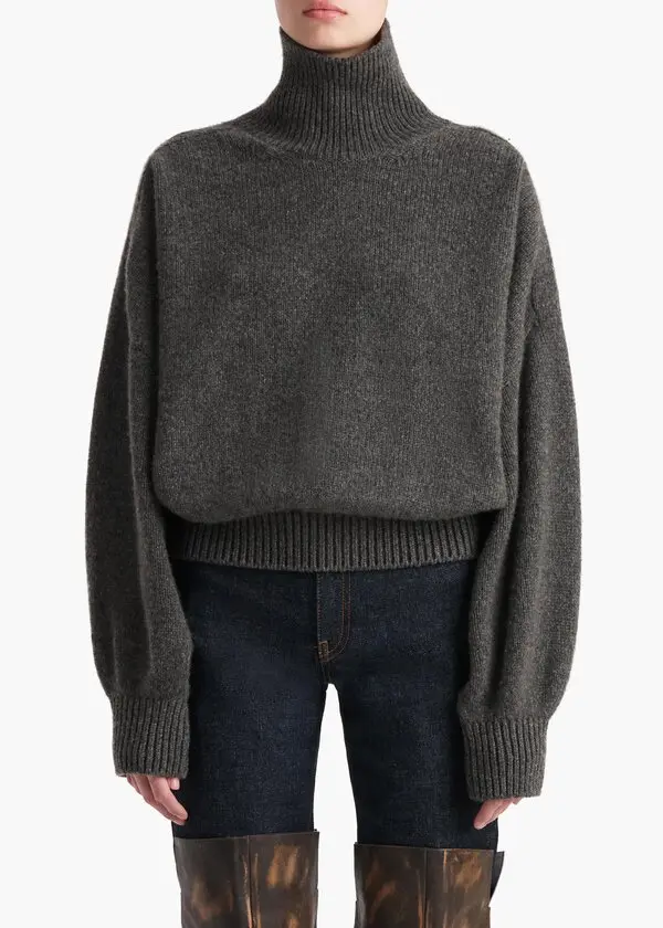 Khaite Willem Cashmere Sweater - Stone