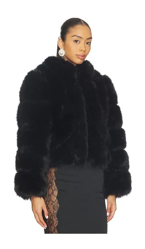 Adrienne Landau Icon Fur Jacket - Black