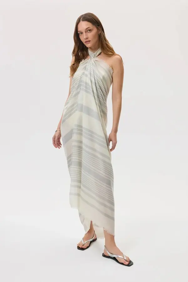 Johnstons Of Elgin Tissue Stripe Pareo