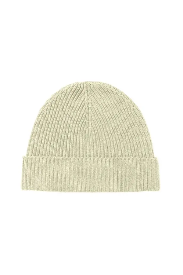 Johnstons Of Elgin Ribbed Cashmere Beanie - Green