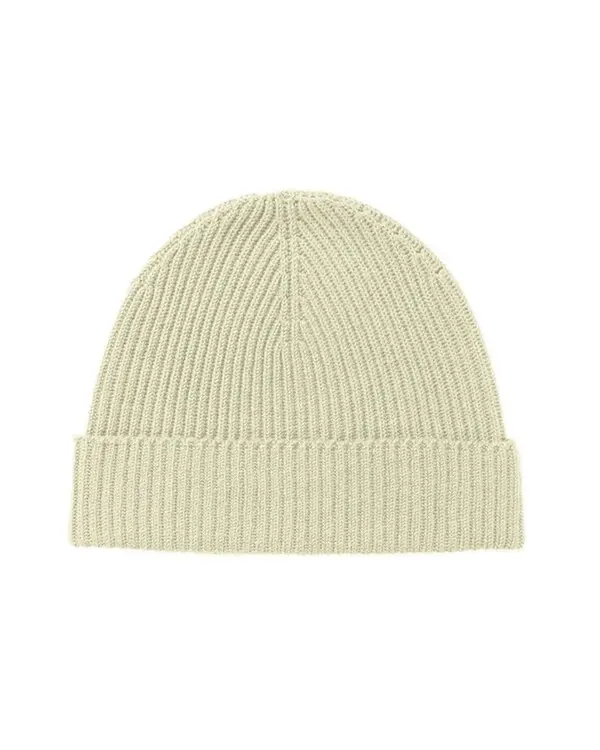 Johnstons Of Elgin Ribbed Cashmere Beanie - Green