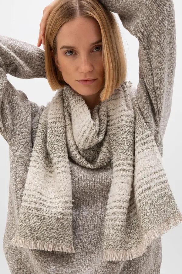 Johnstons Of Elgin Textural Ombré Scarf