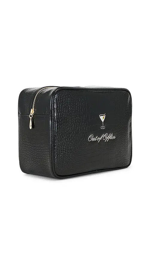 ABBODE Out Of Office Martini Croc Pouch - Black