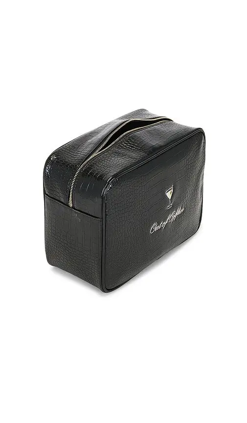 ABBODE Out Of Office Martini Croc Pouch - Black