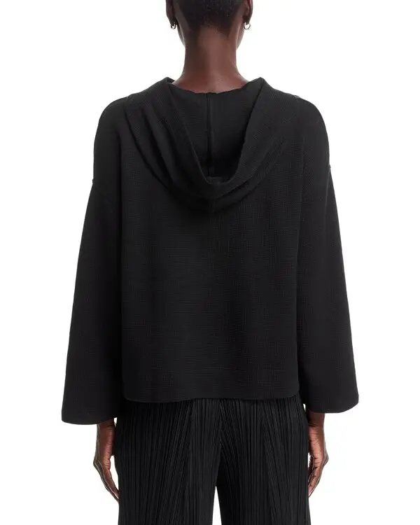 Eileen Fisher Waffle Double Knit Hooded Top