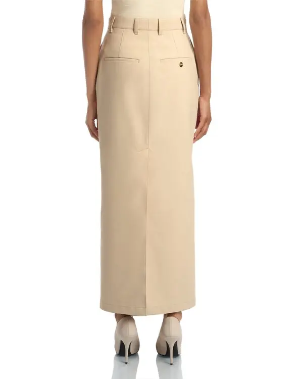 Wardrobe.NYC Drill Column Skirt - Stone