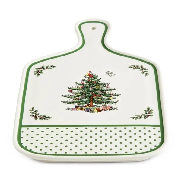 SPODE Christmas Tree Polka Dot Serving Board, 13.5