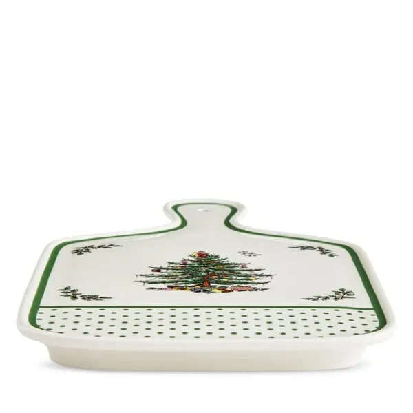 SPODE Christmas Tree Polka Dot Serving Board, 13.5