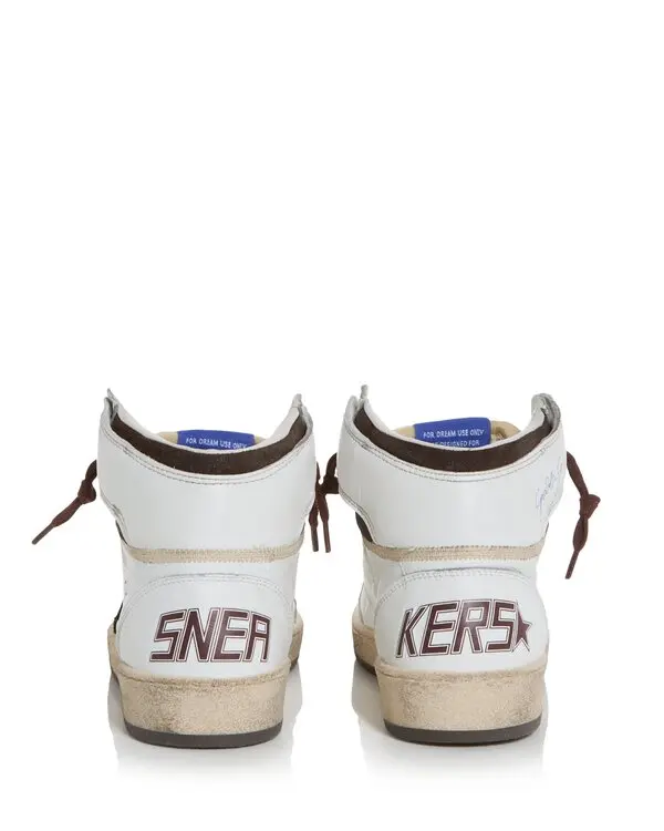 GOLDEN GOOSE Sky Star High-top Sneakers - White/beige