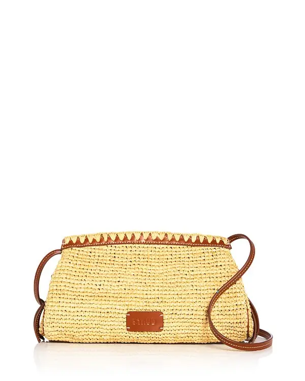 Staud Maude Raffia Convertible Clutch - Naturalta