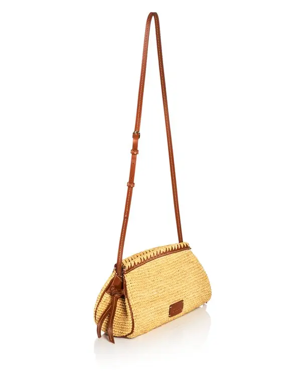 Staud Maude Raffia Convertible Clutch - Naturalta