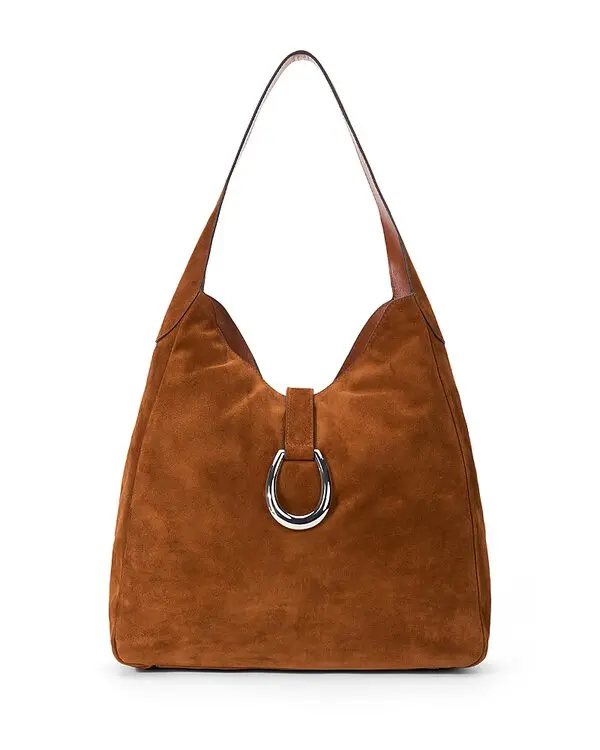 Staud Maya Suede Hobo Bag - Tabacco