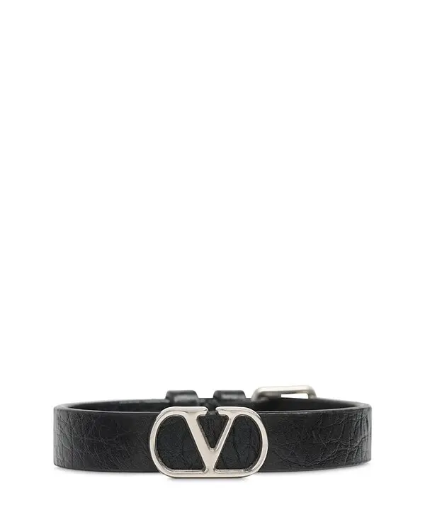 Valentino Garavani Leather Bracelet - Black