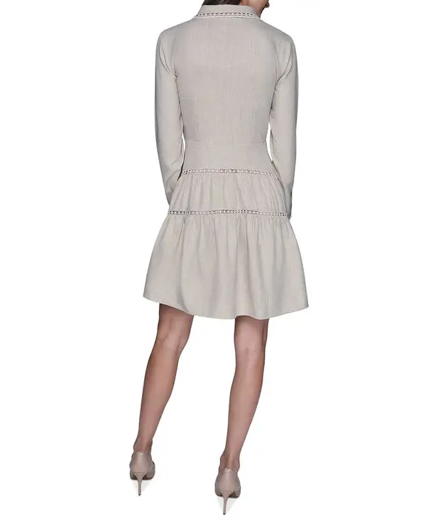 Karl Lagerfeld Paris A-line Long Sleeve Dress