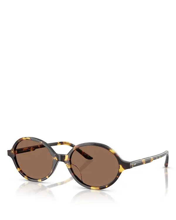 Khaite X Oliver Peoples Oval Sunglasses - Dark Brown