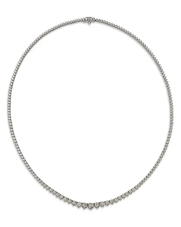 Bloomingdale'S Diamond Graduated Tennis Necklace, 10.10 Tcw - White