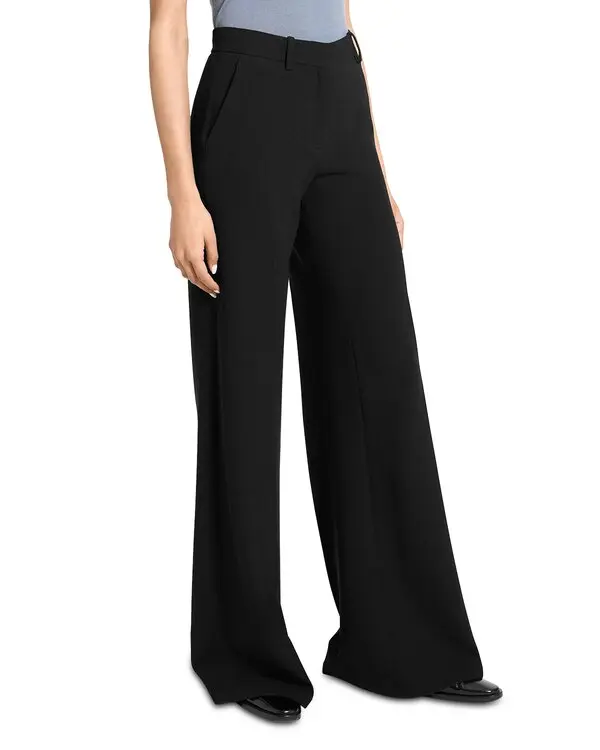 Theory Fluid Flare Trousers - Black