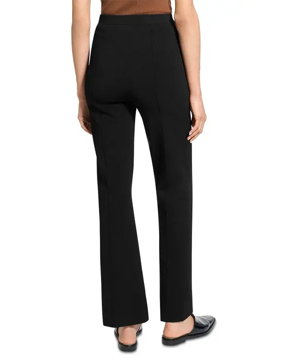 Theory Kick Flare Compact Crepe Trousers - Black