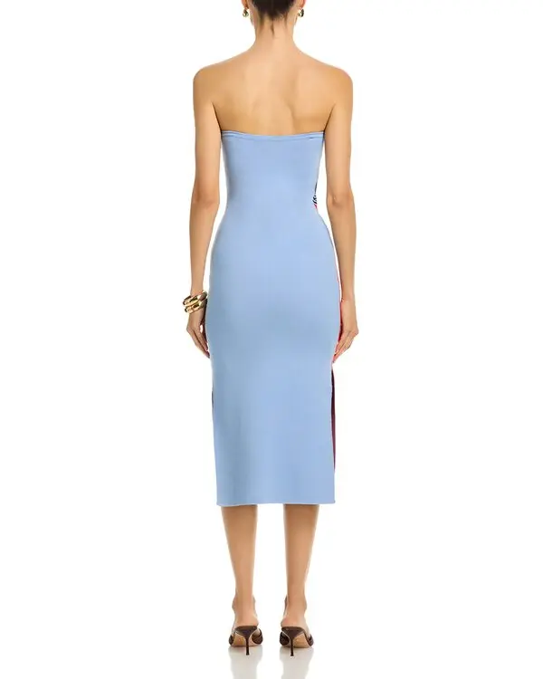 MILLY Simone Strapless Midi Dress