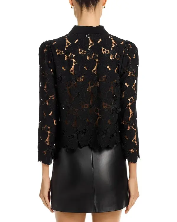 MILLY June Embroidered Lace Shirt