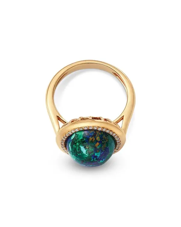 Bloomingdale'S Azurite And Diamond Ring