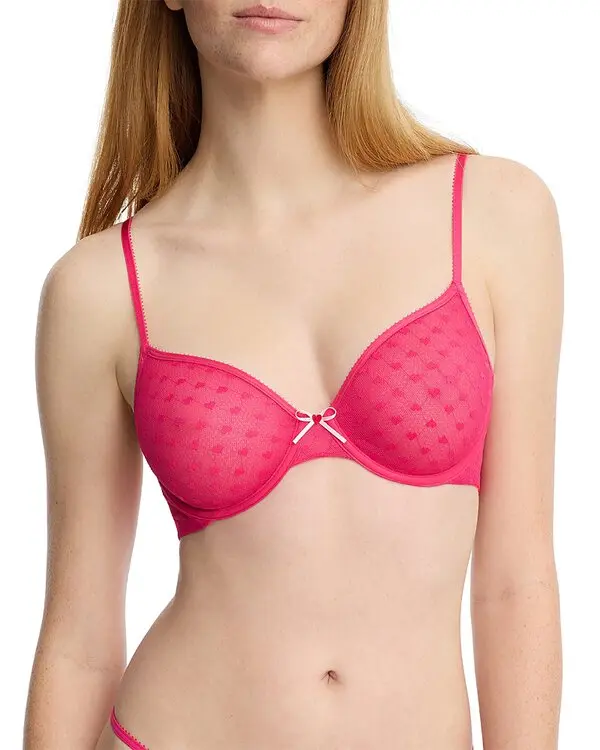 SKARLETT BLUE Heart Breaker Underwire Bra - Neon Fuschia