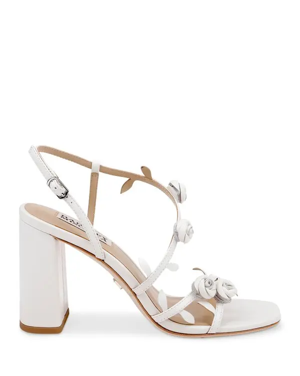 Badgley Mischka Orsola Strappy Sandals - White Leather