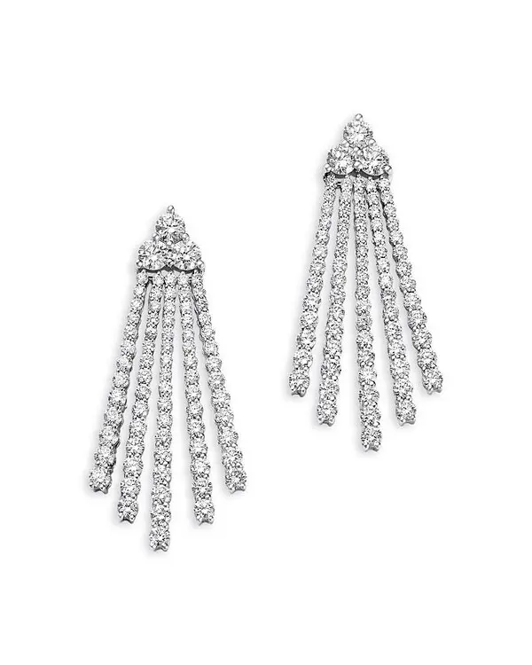 Bloomingdale'S Diamond Cascade Drop Earrings, 3.50 Tcw - White Gold