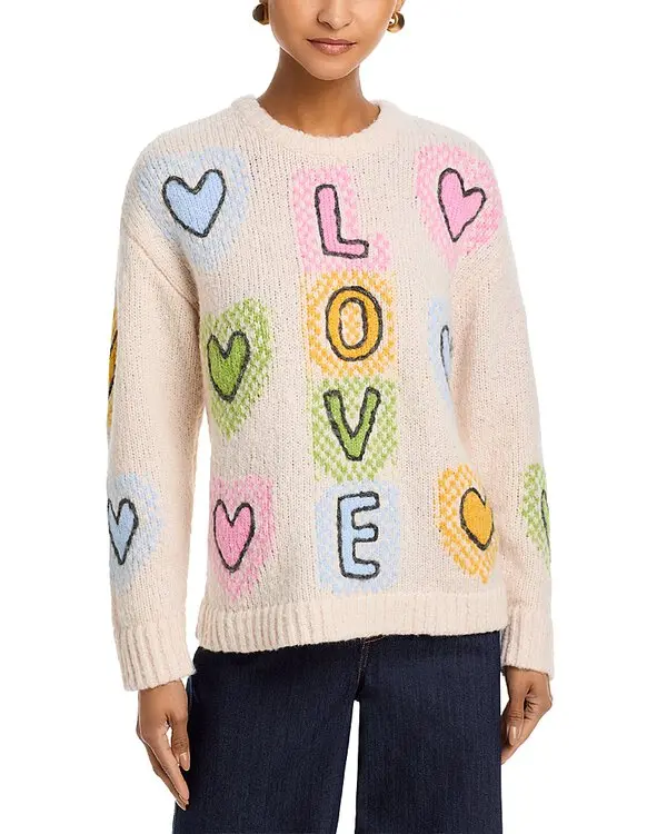 Cinq À Sept Chunky Love Sweater - Ivory Multi