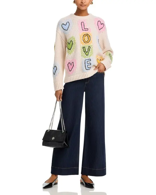 Cinq À Sept Chunky Love Sweater - Ivory Multi