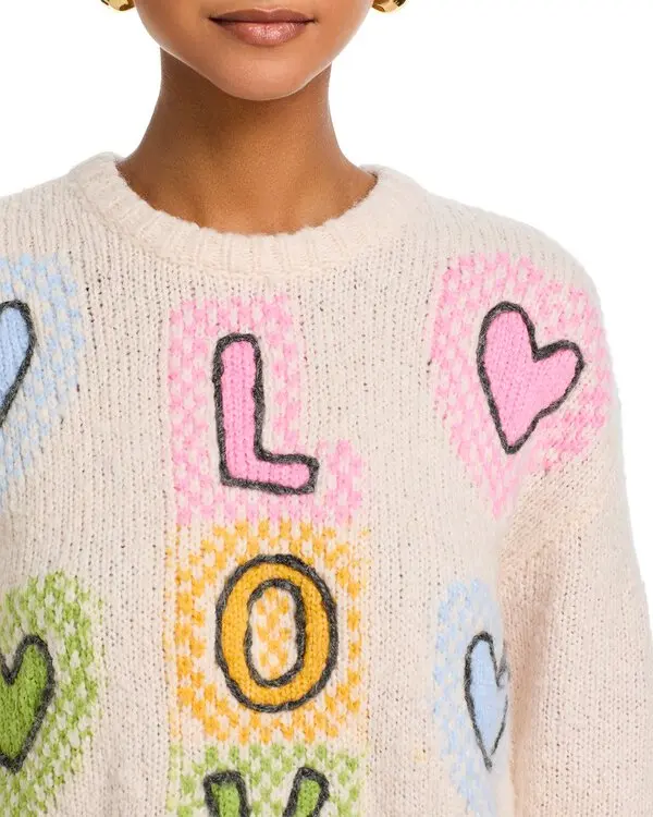 Cinq À Sept Chunky Love Sweater - Ivory Multi