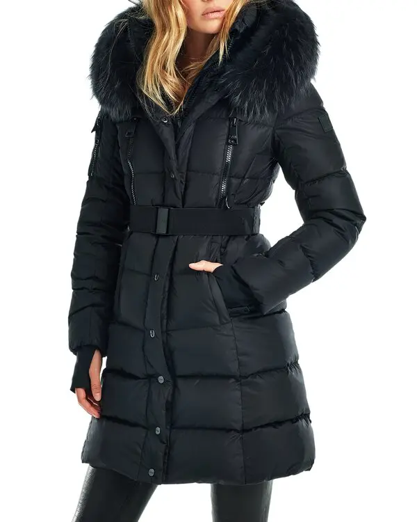 Sam. Infinity Down Coat With Shearling Trimmed Hood