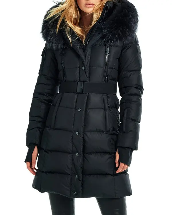 Sam. Infinity Down Coat With Shearling Trimmed Hood