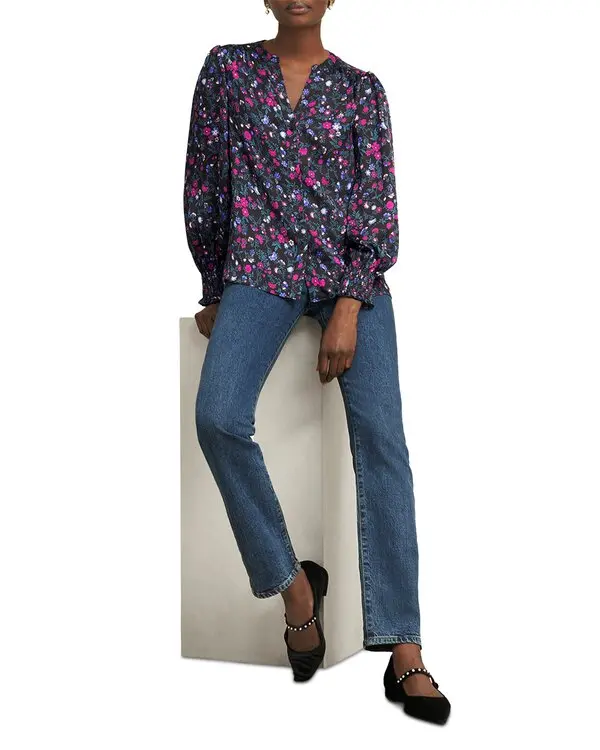 HOBBS LONDON Tasha Button Front Blouse