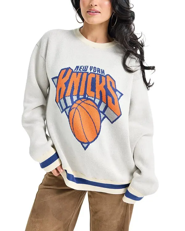 Terez Jacquard Crewneck Sweater - New York Knicks