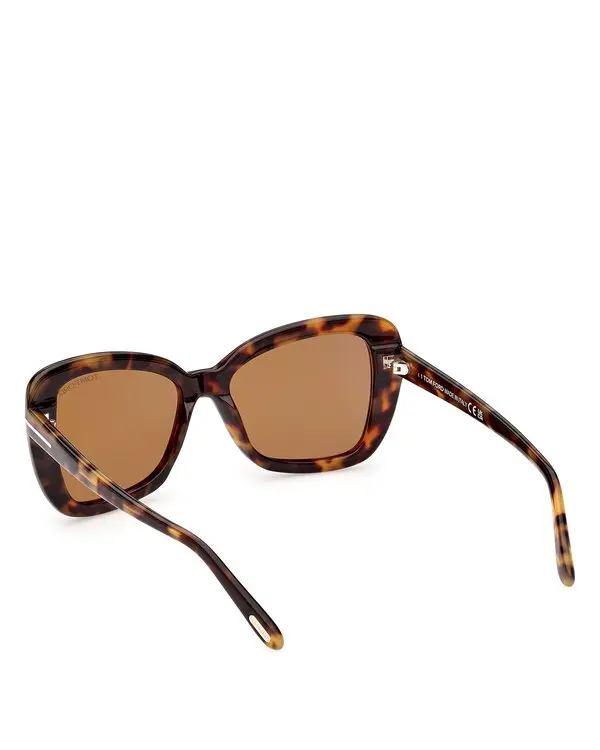 TOM FORD Butterfly Sunglasses, 55mm - Brown