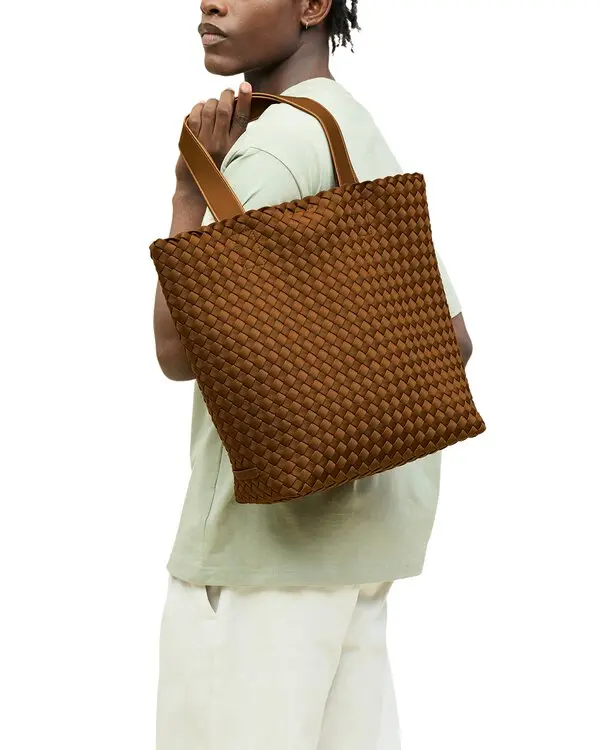 NAGHEDI Cosmo Large Woven Tote Bag - Teak