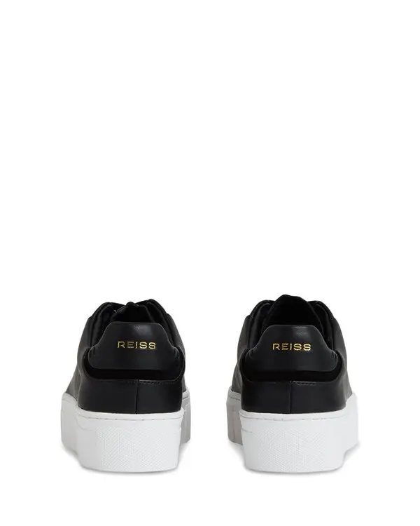 REISS Francesca Low Top Sneaker - Black