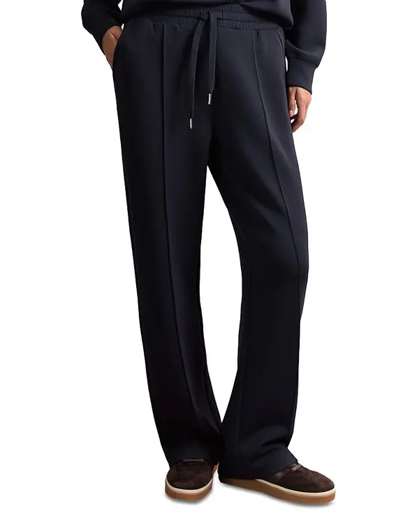 REISS Jemma Wide Leg Joggers - Navy